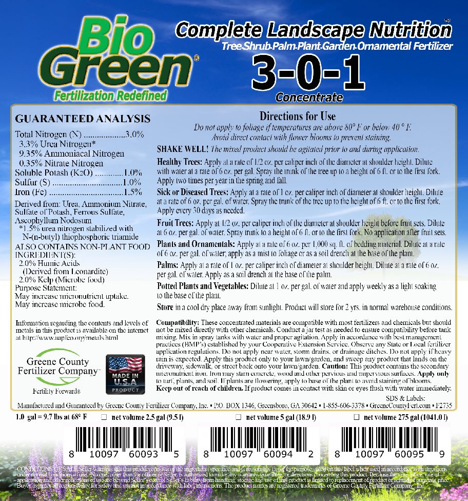 Bio Green® Complete Landscape Nutrition™ 3-0-1 Fertilizer | Bio Green ...